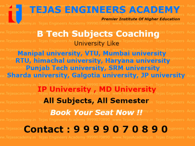BTech Subjects Coaching in Delhi | B Tech Coaching & Tuitions